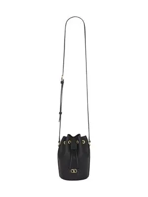 Valentino Garavani Vlogo Signature Mini Drawstring Bag - Nero