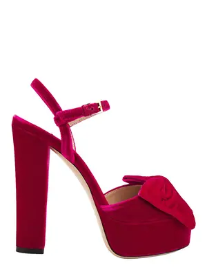 TOM FORD Brigitte Platform 130 Sandal - Crimson Pink