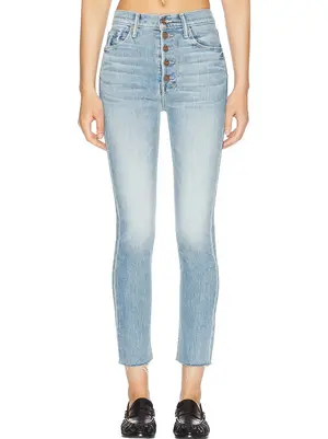 MOTHER The Pixie Dazzler Ankle Fray Jeans - Ivy League Cowboy