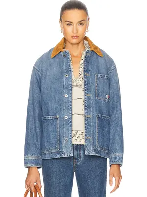 Bottega Veneta Padded Denim Jacket - Mid Blue