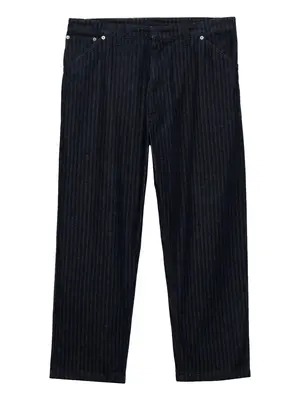 PRADA Prada Enamel-Triangle Logo Trousers