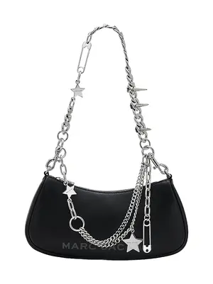 Marc Jacobs The Star Charm Leather Shoulder Bag - Black