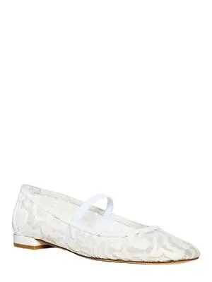 STUART WEITZMAN Arabella Ballet Flats - White