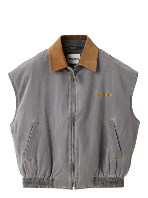 Miu Miu Chambray Vest - Grey
