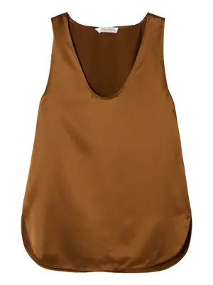 Max Mara Silk-satin Camisole - Brown