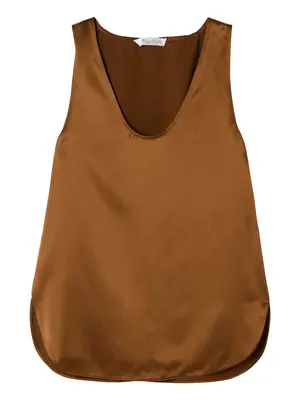 Max Mara Max Mara Silk-Satin Camisole Dark Brown