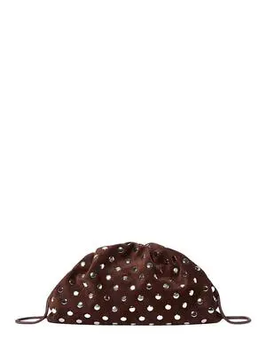LOEFFLER RANDALL Bailey Studded Leather Clutch Bag - Brown