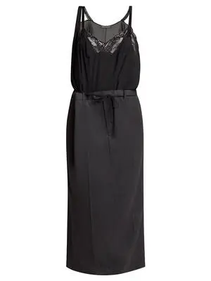 BALENCIAGA Balenciaga Long Hybrid Belted Slip Dress