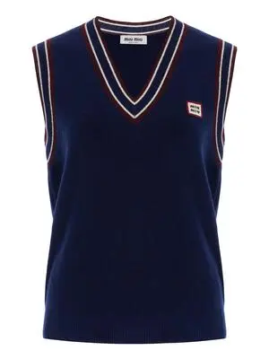 Miu Miu Cashmere Vest - Navy