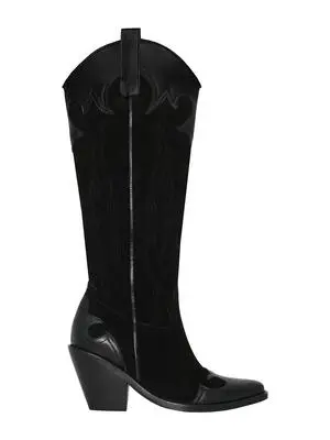 Johanna Ortiz Western Legacy Suede Knee Boots - Black