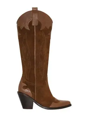 Johanna Ortiz Western Legacy Suede Knee Boots - Brown