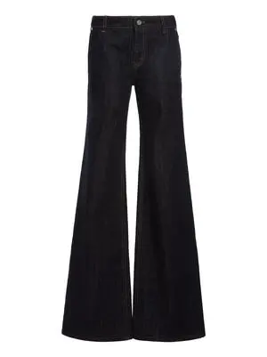 VICTORIA BECKHAM Rigid Low Rise Flared Leg Jeans