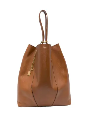 Chloé Large Spin Tote Bag - Brown