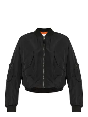 Lacoste Embroidered Bomber Jacket - Black