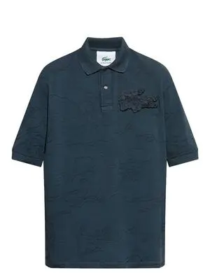 Lacoste Crocodile-appliqué Polo Shirt - Blue