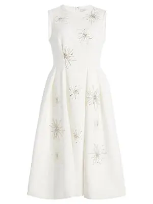 HUISHAN ZHANG Huishan Zhang May Crystal-Embellished Scuba Midi Dress