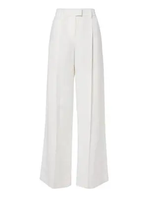Brunello Cucinelli Monili Twill Wide-leg Pants - White