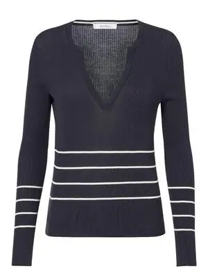 Max Mara Sibari Cotton And Silk Sweater - Blue