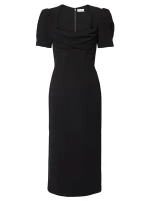 REBECCA VALLANCE Rebecca Vallance Elora Balloon-Sleeve Midi Dress
