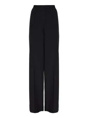 JOSEPH Hulin Mid-rise Wide-leg Silk Pants - Black