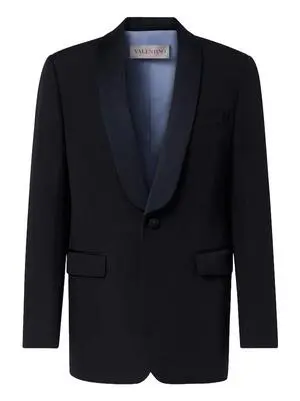 Valentino Garavani Virgin Wool Tuxedo Jacket - Black