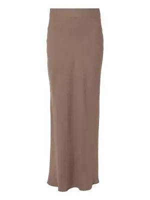 Brunello Cucinelli High-rise Twill Maxi Skirt - Brown