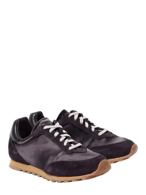 Le Monde Beryl Slim Runner Satin Sneakers - Brown