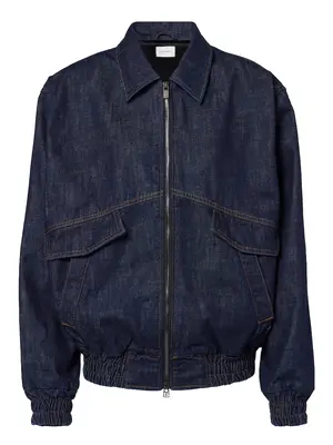 Magda Butrym Oversized Denim Bomber Jacket - Blue