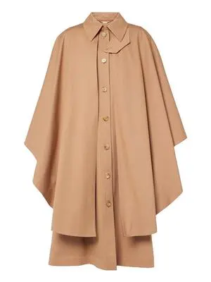 Chloé Cotton Gabardine Cape - Beige