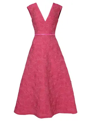 Max Mara Valdese Belted Midi Dress - Pink