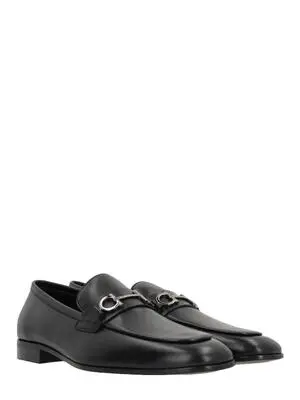 FERRAGAMO Gancini Loafers Black