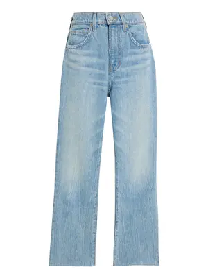 Veronica Beard Carly High-rise Kick-flare Jeans - Light Denim