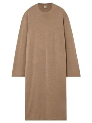 TOTEME TOTEME Wool Midi Dress Brown