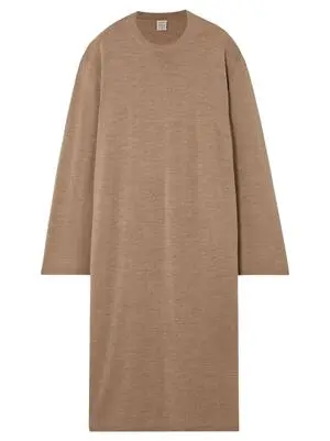 TOTEME TOTEME Wool Midi Dress Camel