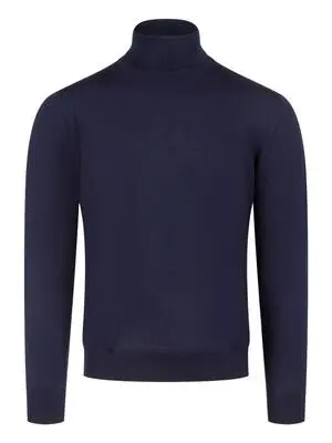 BARBA NAPOLI Maglia Turtleneck Sweater - Blue