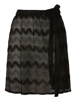Missoni Zigzag Lamé Mini Skirt - Black