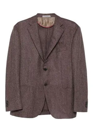 Corneliani Single-breasted Blazer - Brown