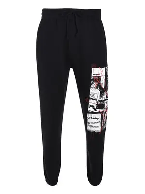 LES BENJAMINS Graphic-print Track Pants - Black