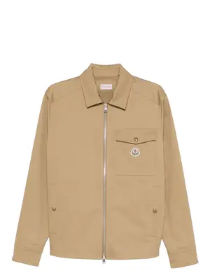 Moncler Flap-pocket Zip Shirt Jacket - Neutrals