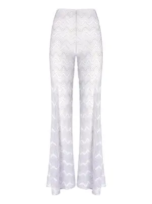 Missoni Zigzag Lamé Trousers - White