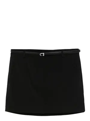 Patrizia Pepe Belted Mini Skirt - Black