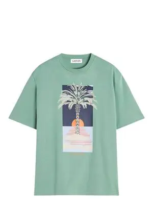 LANVIN Graphic-print T-shirt - Green