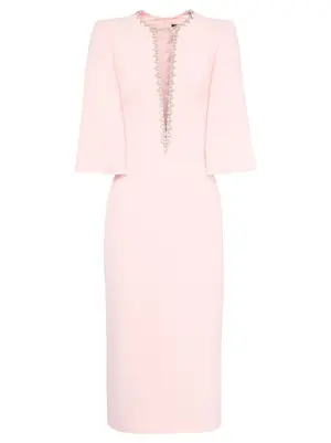 Jenny Packham Grace Midi Dress - Pink
