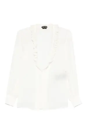 TOM FORD Ruffle-detailed Blouse - White