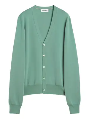LANVIN Merino-wool Cardigan - Green