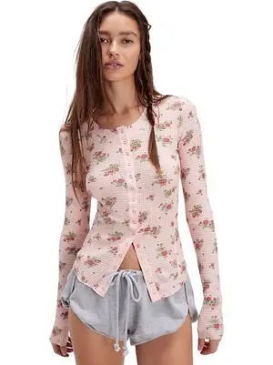 Free People Printed Cardigan - Tulip Combo