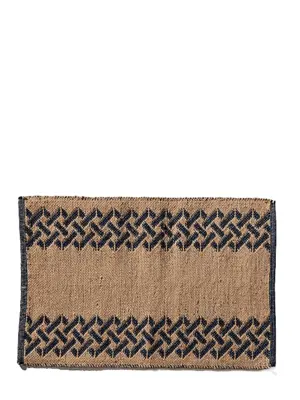 PUEBCO Tile Patterned Jute Mat - Khaki