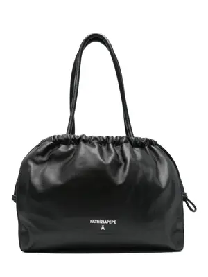 Patrizia Pepe Leather Tote Bag - Black