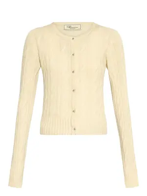 Blumarine Cable-knit Buttoned Knitwear - Neutrals