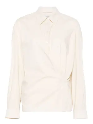 LEMAIRE LEMAIRE Straight-Collar Twisted Shirt Neutrals